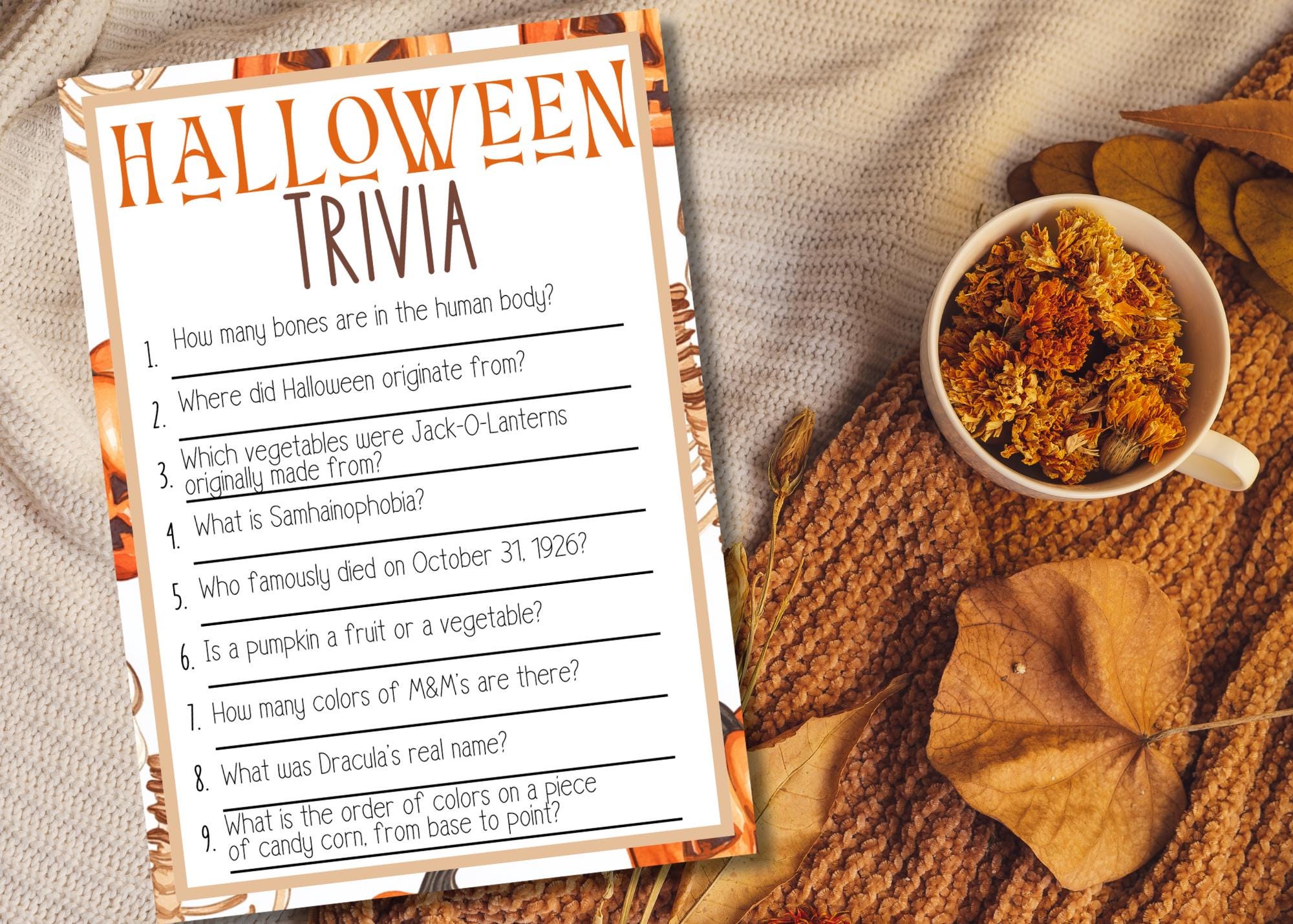 Printable Halloween Games for Adults, Kids and Teens - Holiday Party ...