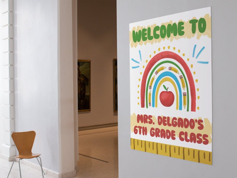 Teacher Door Sign - Editable Printable 18 X 24 Poster Template ...