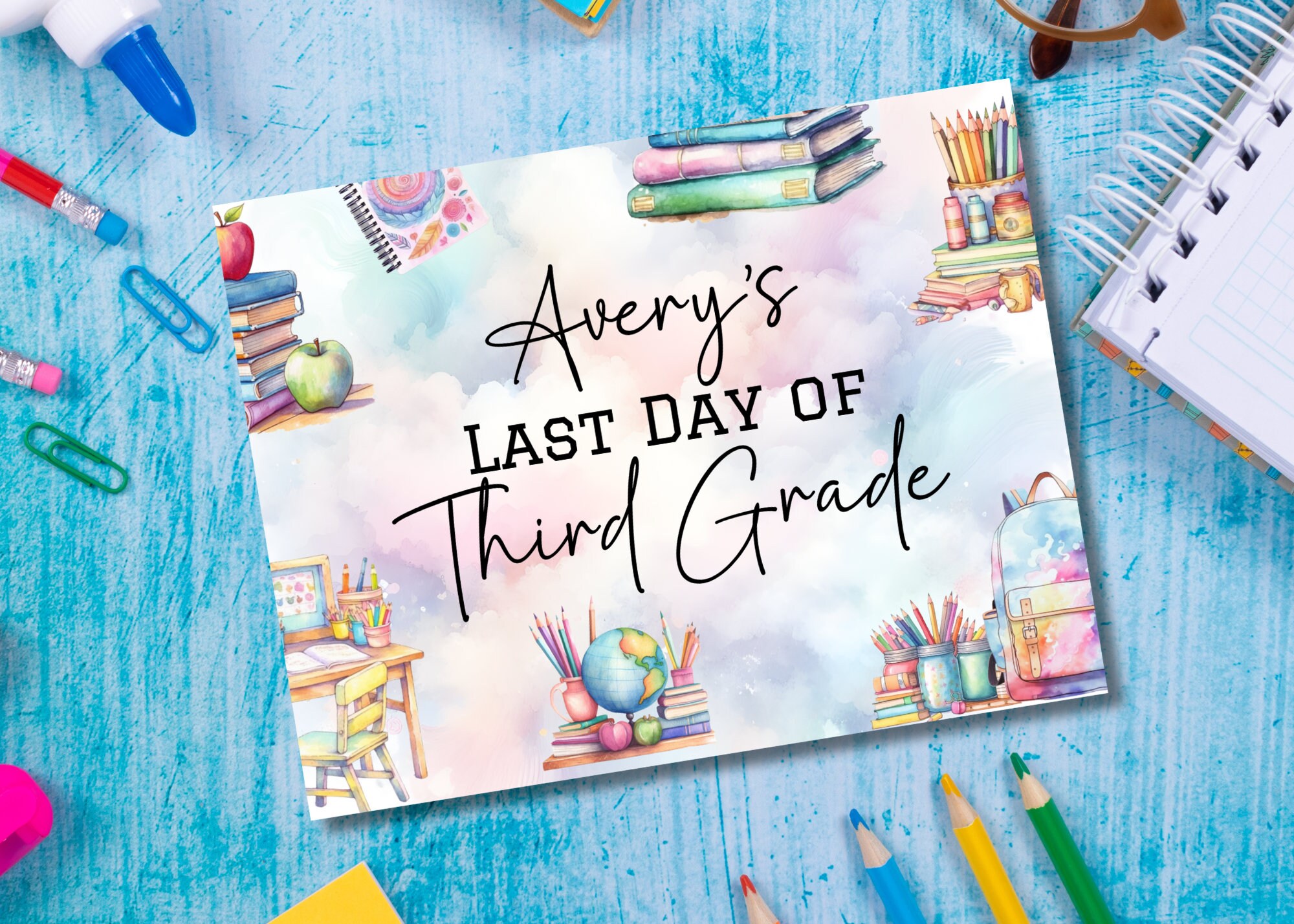 Instant DIGITAL Download, Editable Template- Personalized, First Day of ...