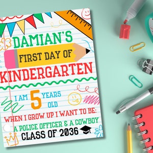 First and Last Day of School Sign - Printable, Editable, Instant ...