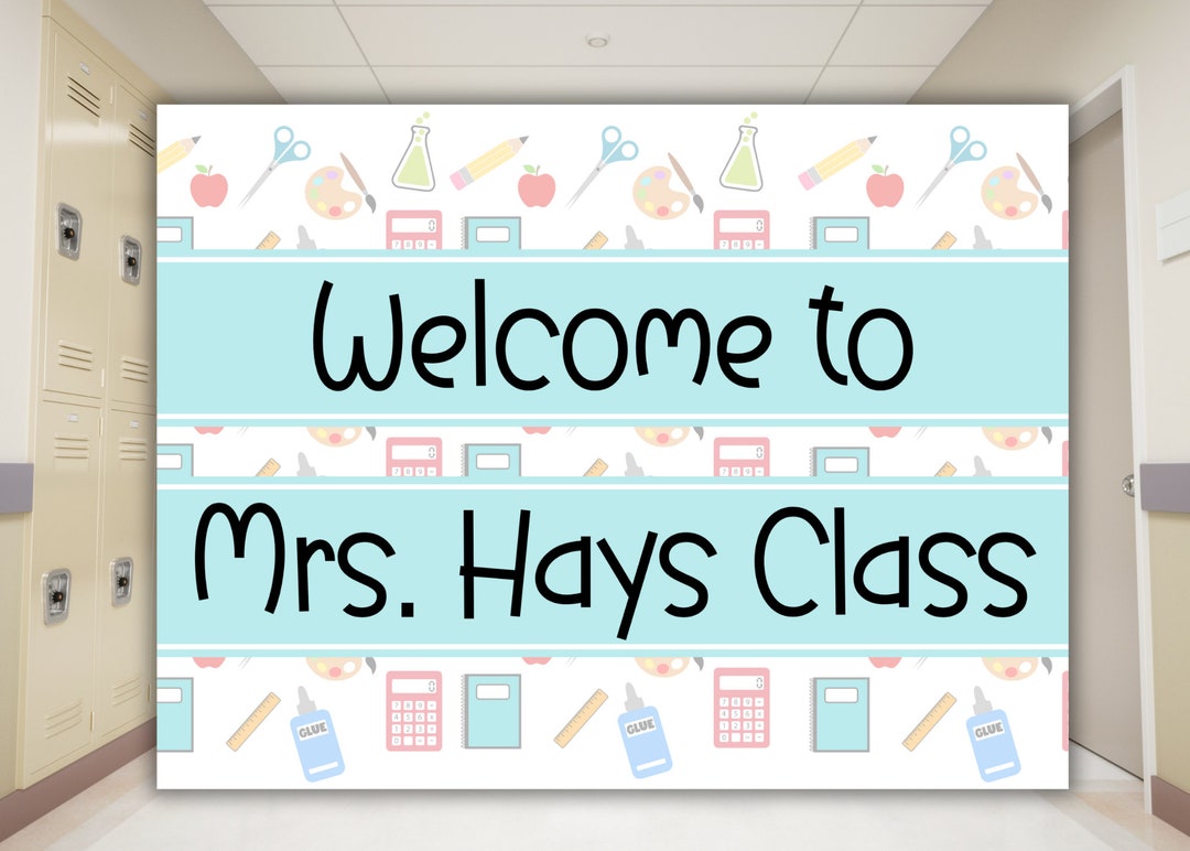 Editable First Day of School Sign - Personalized Welcome Back to School ...