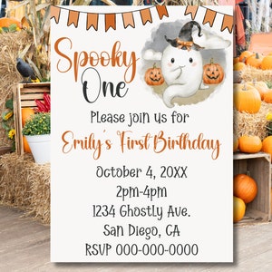 Halloween Birthday Party Invitation- Instant Digital Download, Editable ...