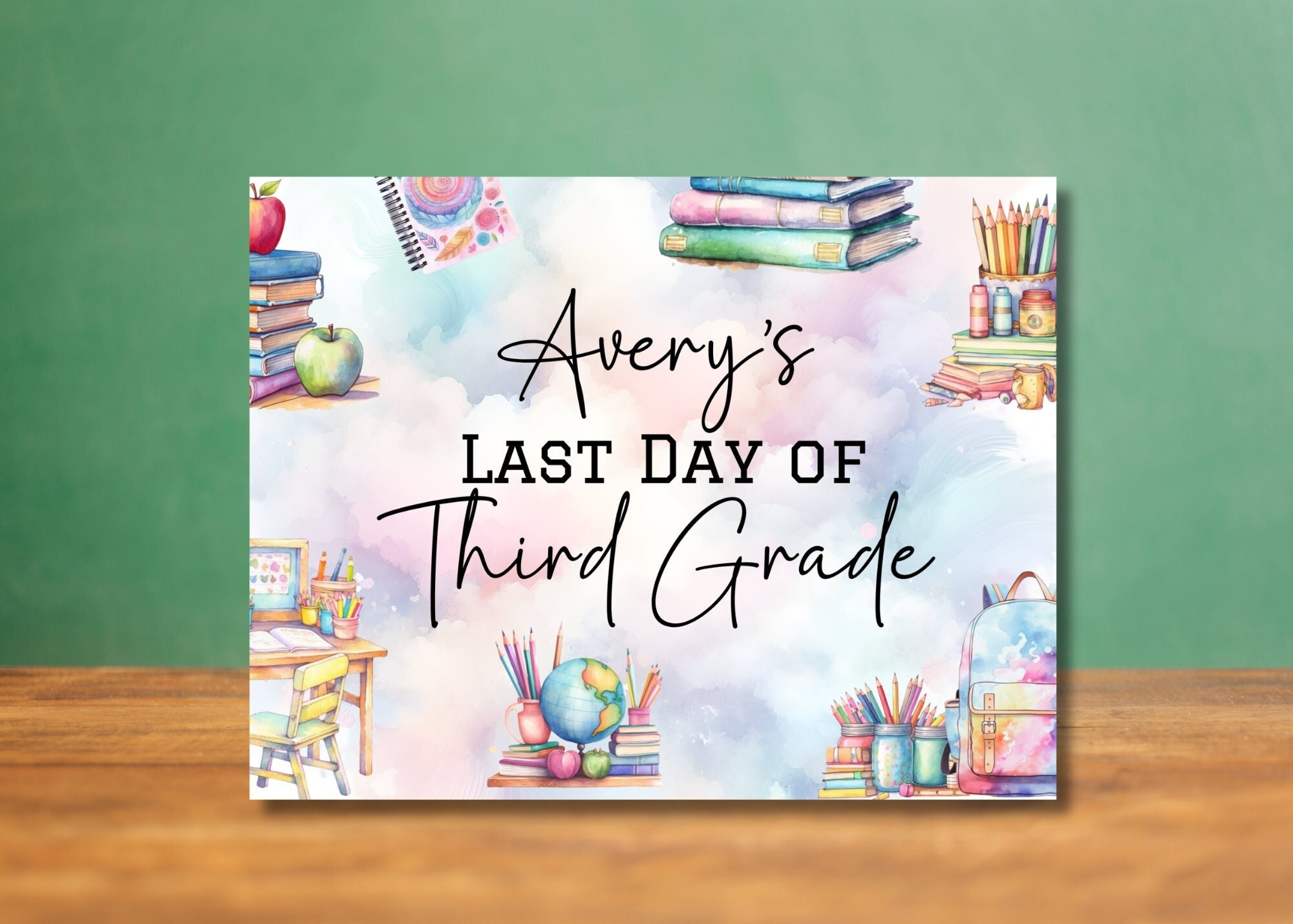 Instant DIGITAL Download, Editable Template- Personalized, First Day of ...