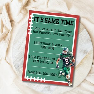 Football Invitation - Digital Download, Editable Printable Template ...