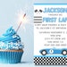 Race Car Party Invitation Template - Printable Birthday Invite, Blue ...