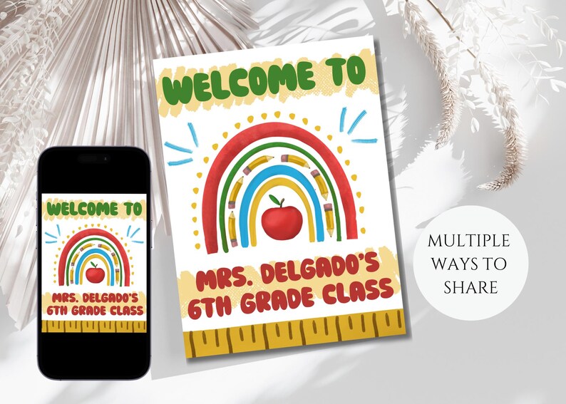 Teacher Door Sign - Editable Printable 18 X 24 Poster Template ...