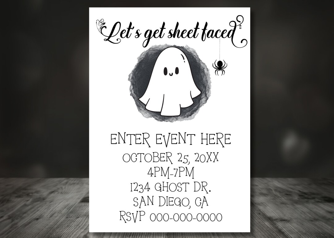 Halloween Party Invitation- Instant Digital Download, Editable Template ...