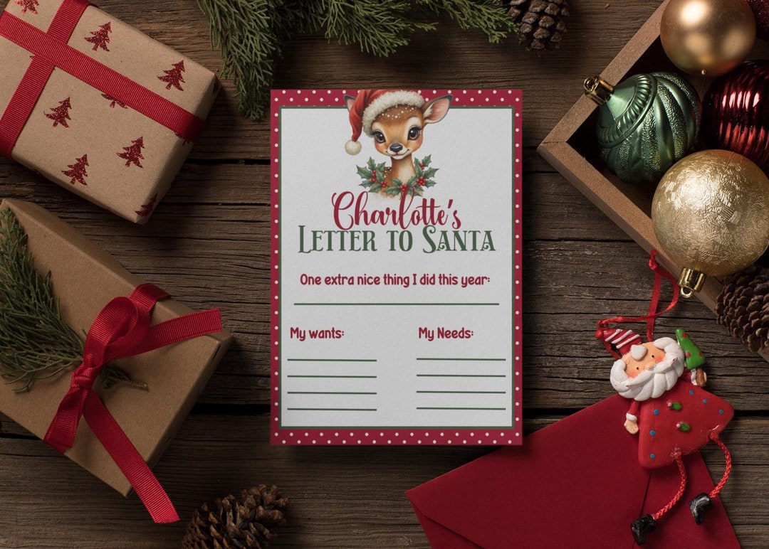 EDITABLE Letter to Santa - Christmas Wishlist - Christmas Letter ...