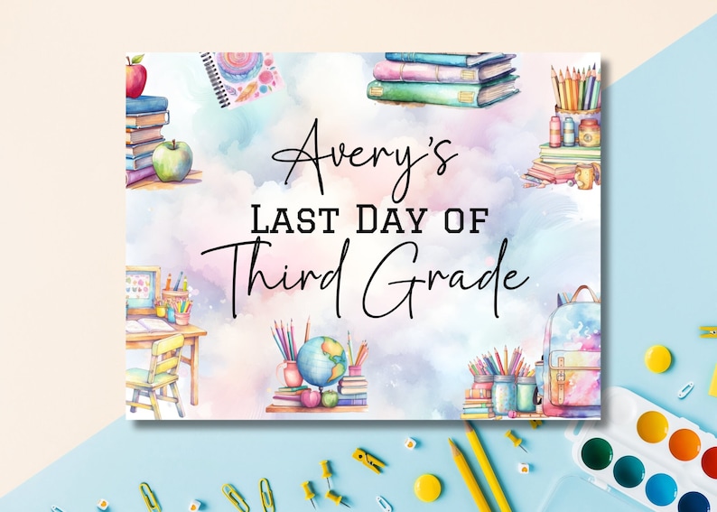 Instant DIGITAL Download, Editable Template- Personalized, First Day of ...