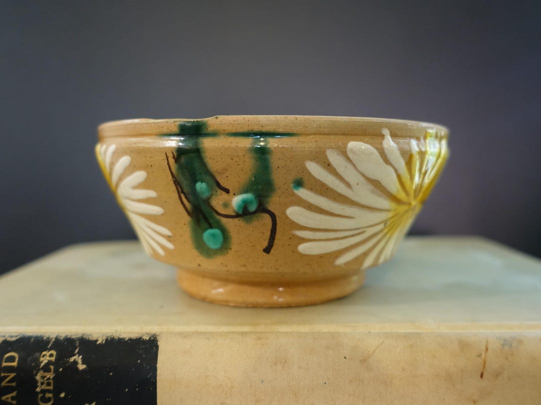 Hand-painted Mexican Bowl. Small Clay Bowl Hand Painted, Floral ...