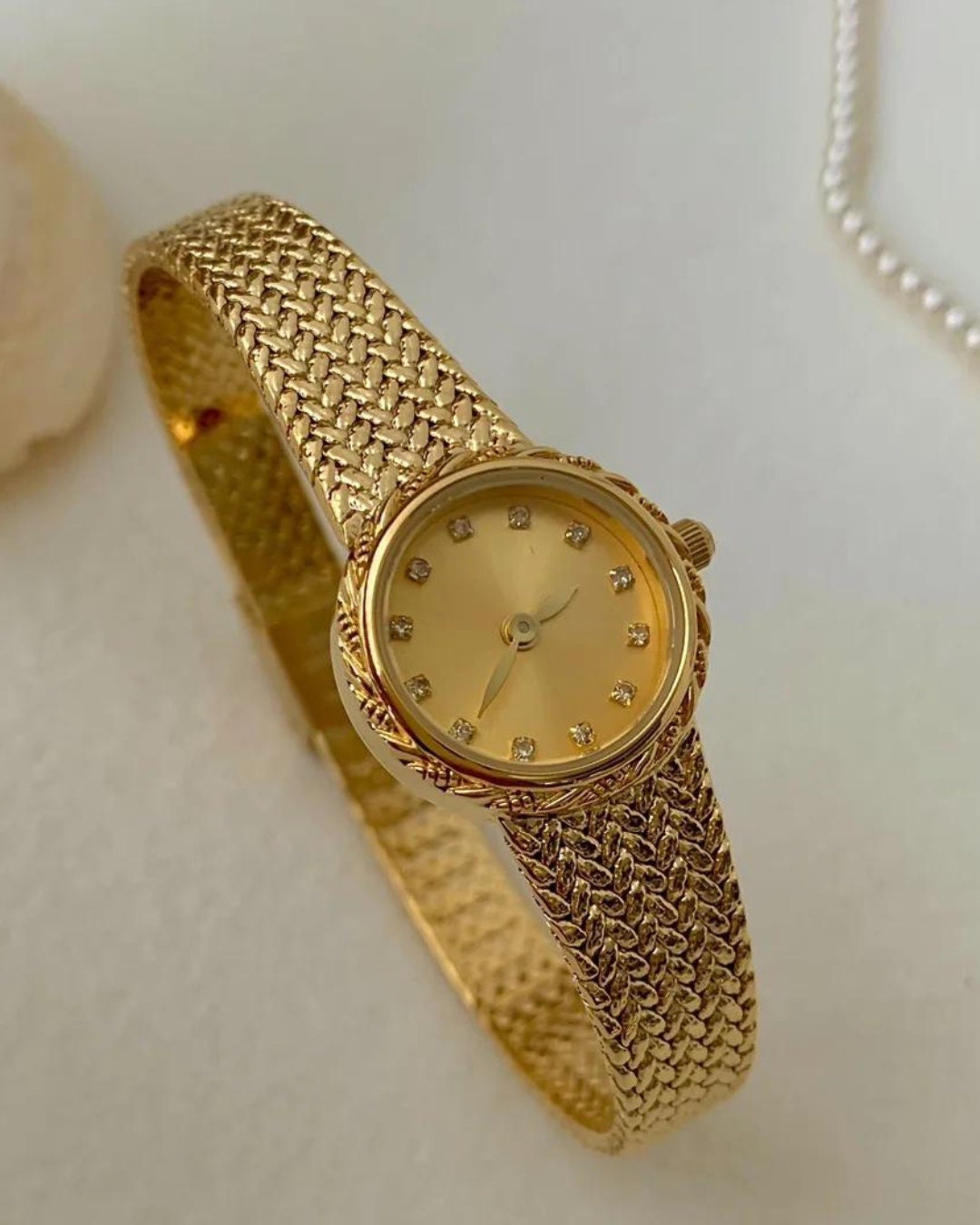 Madeline Vintage Women Watch, Wrist Watch, Dainty Watch, Vintage Watch, Dainty Gold Watch ...