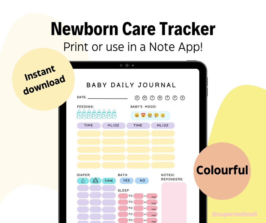 Newborn Care Log, Baby Tracking Log Printable, Breastfeeding Log ...