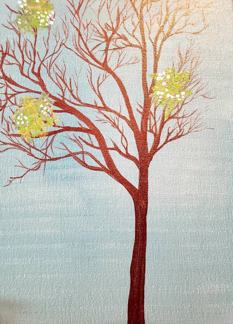 Mistletoe Triptych. 3 Paintings of Trees With Mistletoe. (elm, Oak, and ...