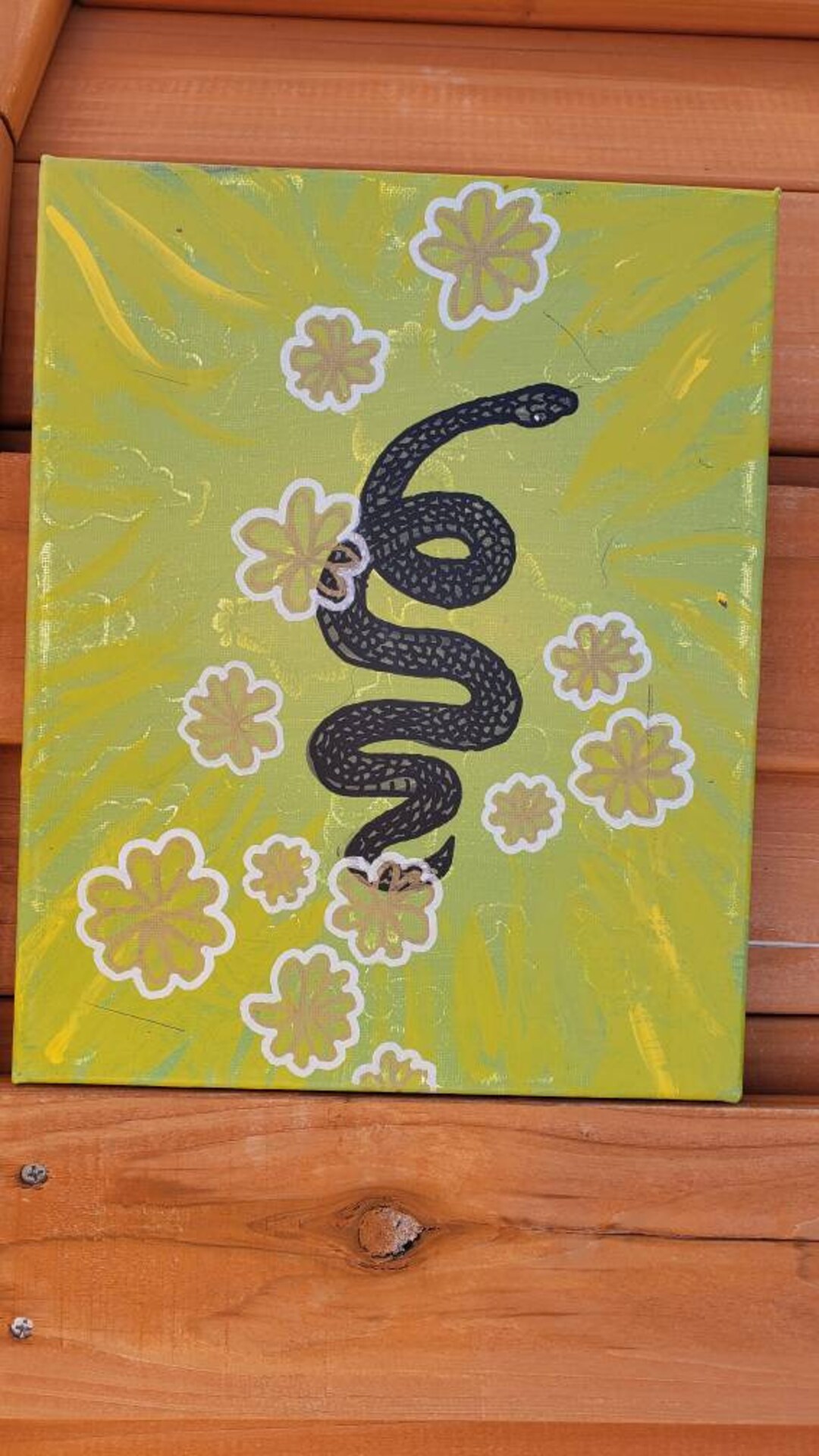 Lil Snake Under a Stepping Stone. Familiar, Acrylic on Canvas 8x10 ...