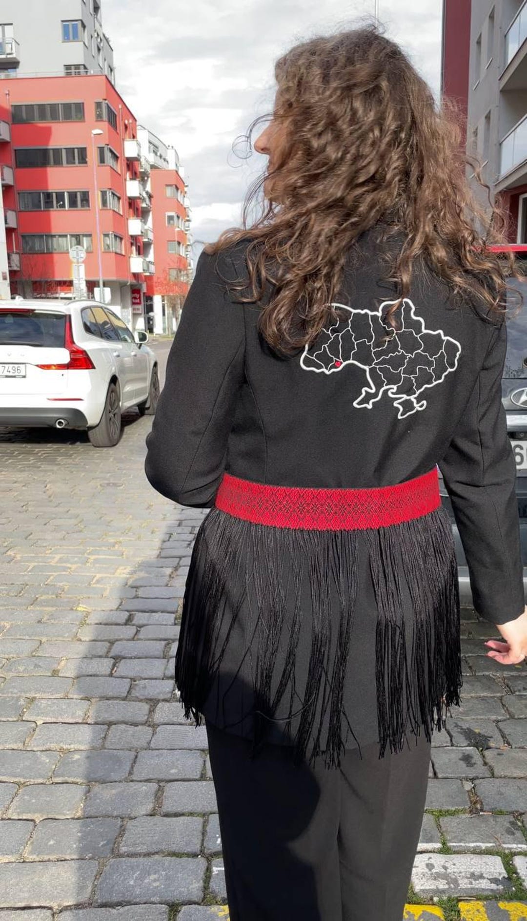 Custom Embroidered Ukraine Map Jacket With Heart | Personalized ...