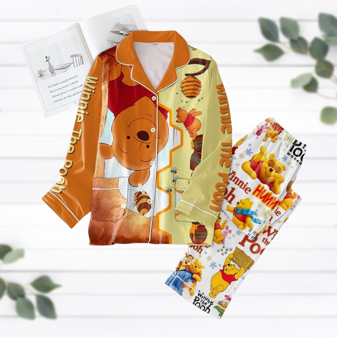 Winnie the Pooh Pajamas, Classic Pooh Kid Women Pajamas, Pooh Bear ...