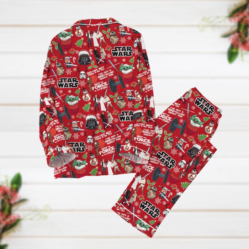 Christmas Star Wars Pajamas, Baby Yoda Han Solo R2 D2 BB8 Pajamas Set ...