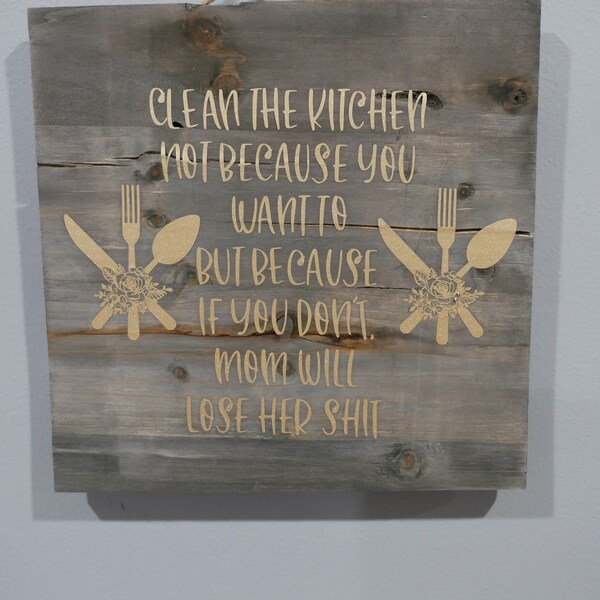Wooden Kitchen Sign - Etsy