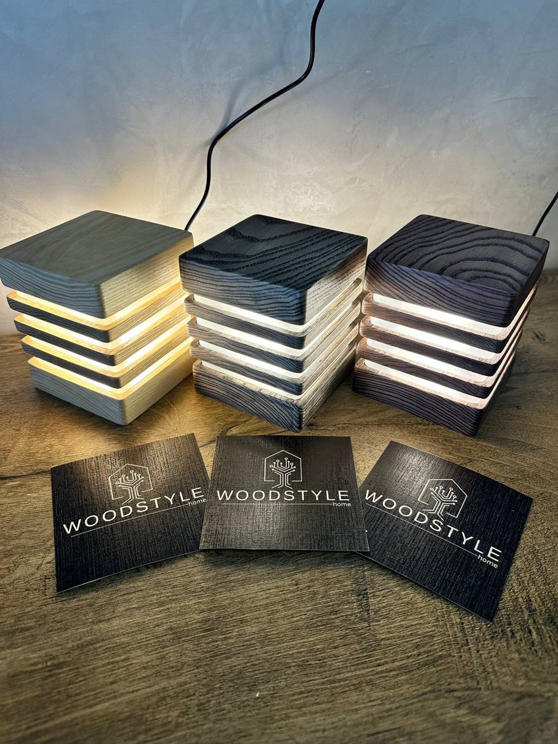 Night Light Loft, Wooden Lamp, Night Light for the Bedroom, Bedside ...