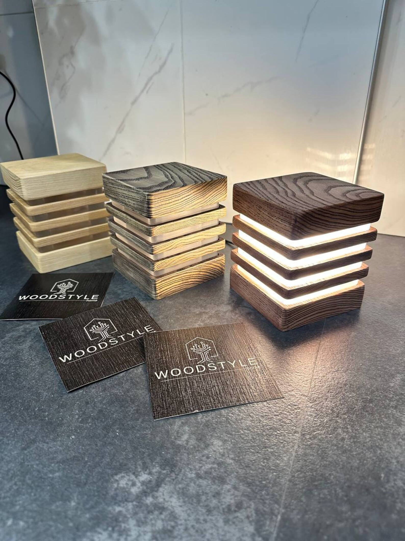 Night Light Loft, Wooden Lamp, Night Light for the Bedroom, Bedside ...