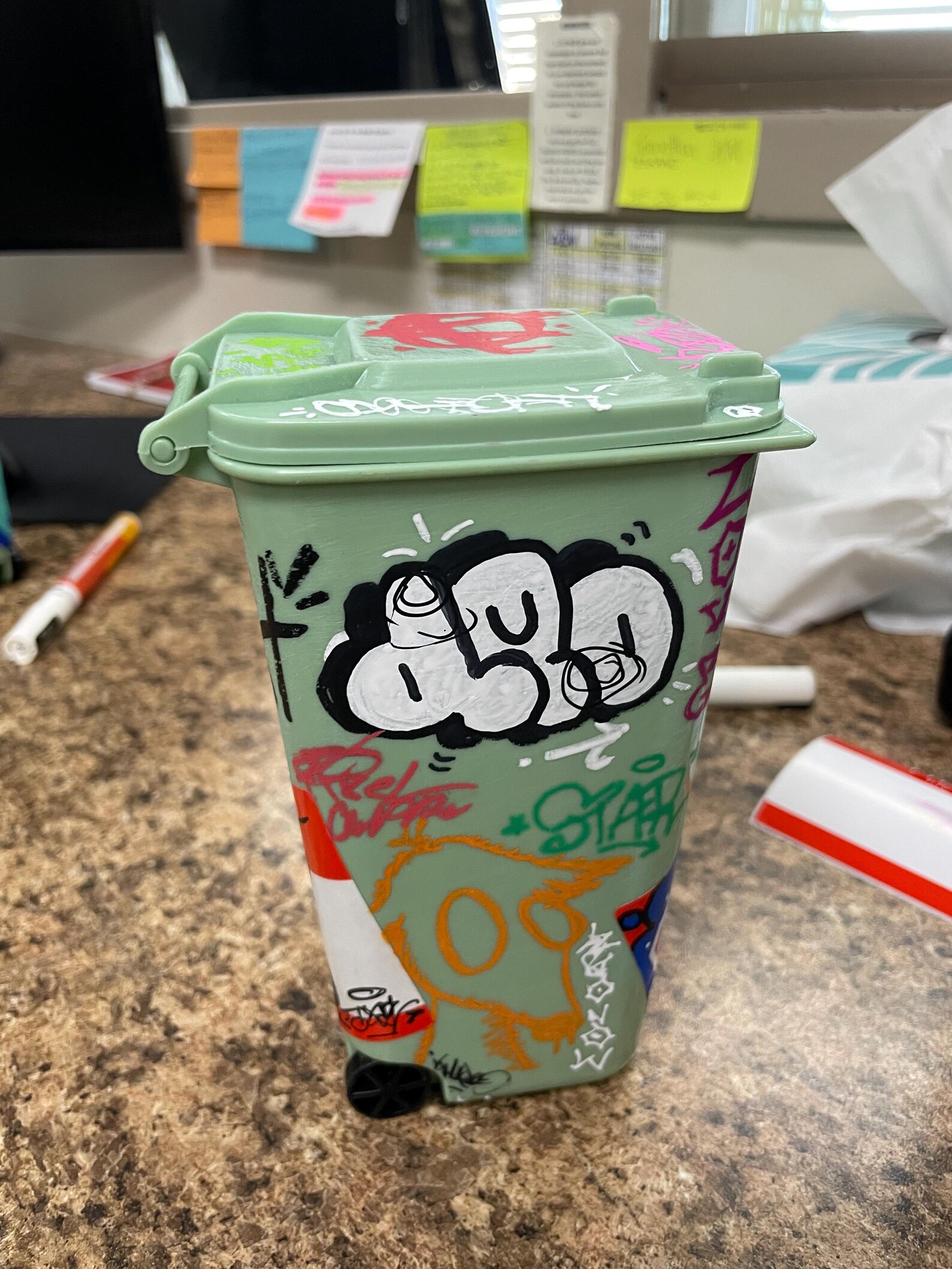 Graffiti Trash Can Pencil Holder - Etsy