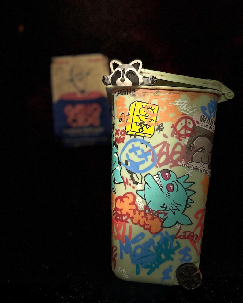Graffiti Trash Can Pencil Holder - Etsy