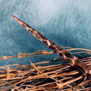 Wand of Copper Hand Forged Magic Wand With Twist Handle for Divination ...