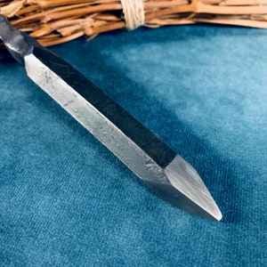 Wand of Iron Hand Forged Magic Wand With Faceted Crystal Shaped Handle ...