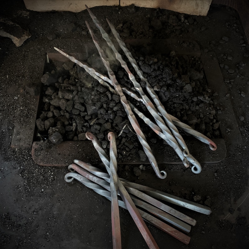 Wand of Iron Hand Forged Magic Wand With Twist Handle for Spell Craft ...