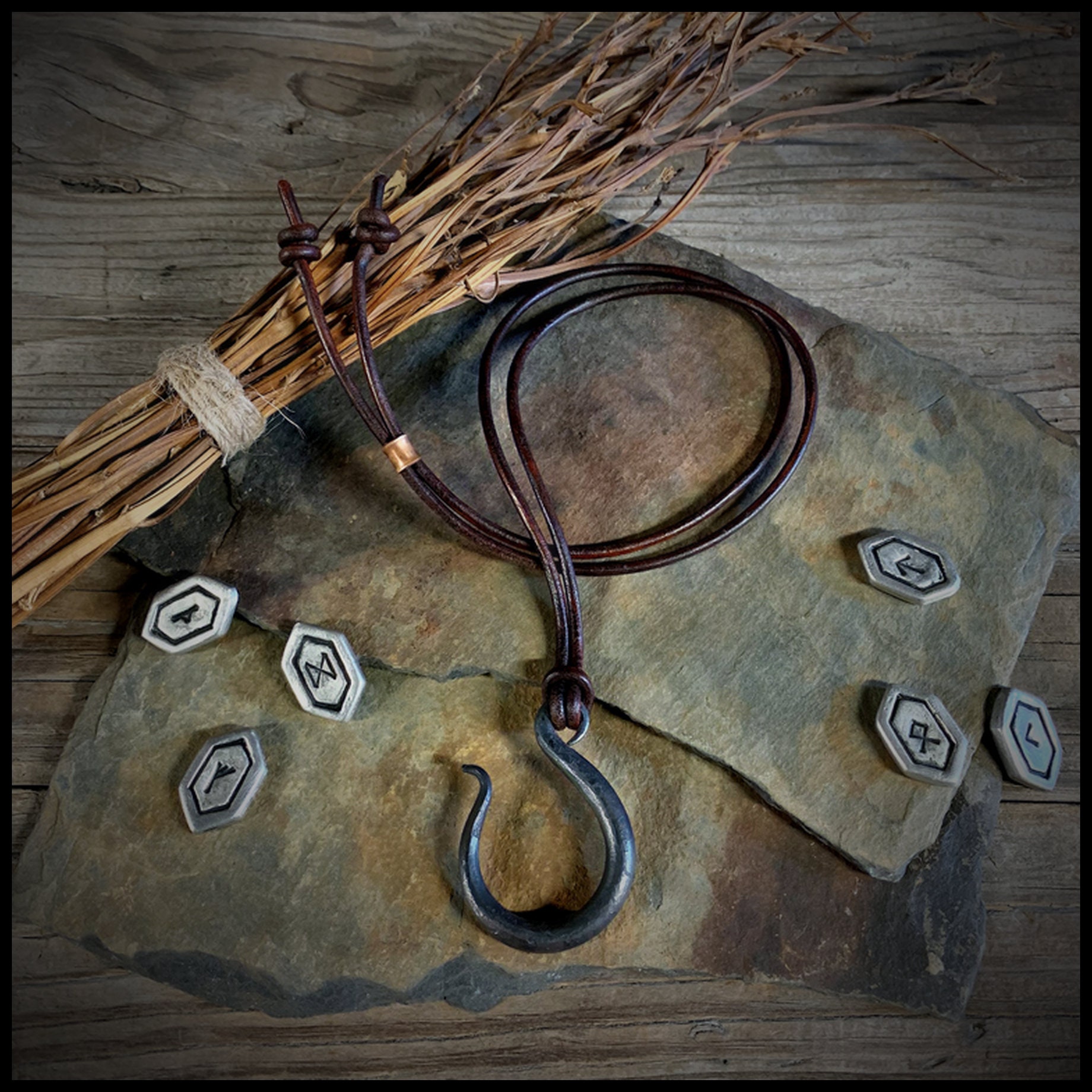 Serpent of Iron Pendant Hand Forged Jewelry Witchcraft Talisman Viking ...