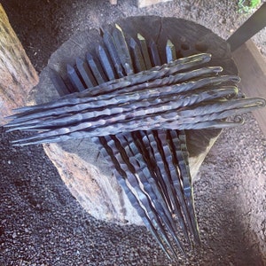 Wand of Iron Hand Forged Magic Wand With Faceted Crystal Shaped Handle ...