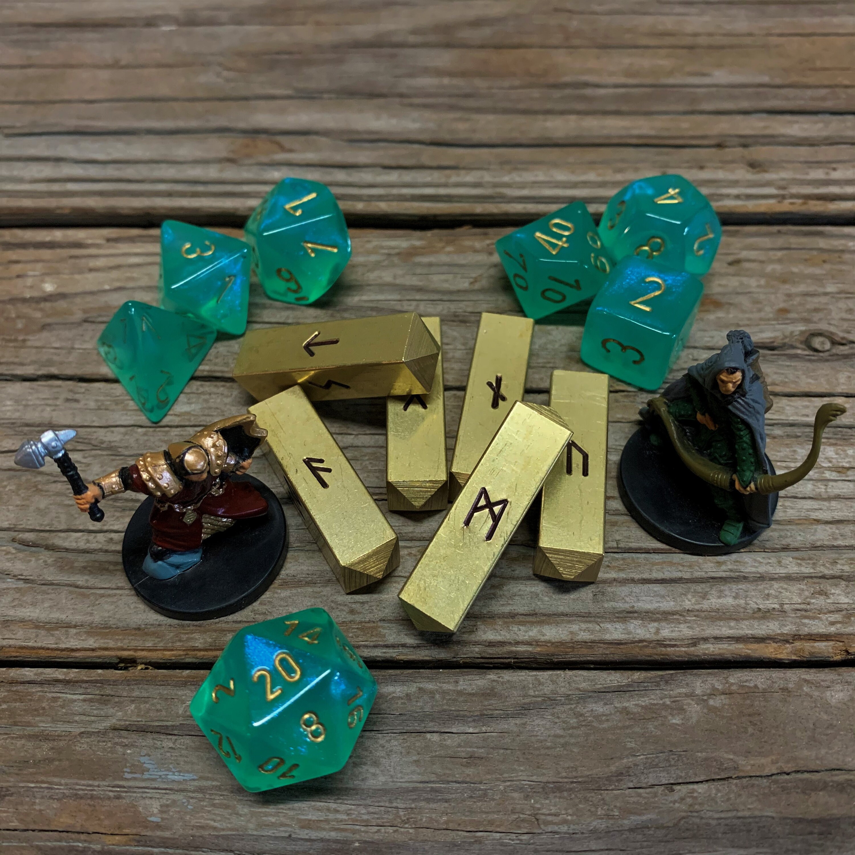 Rune Casters: Brass Runes for Role Playing Games Scrying and | Etsy UK