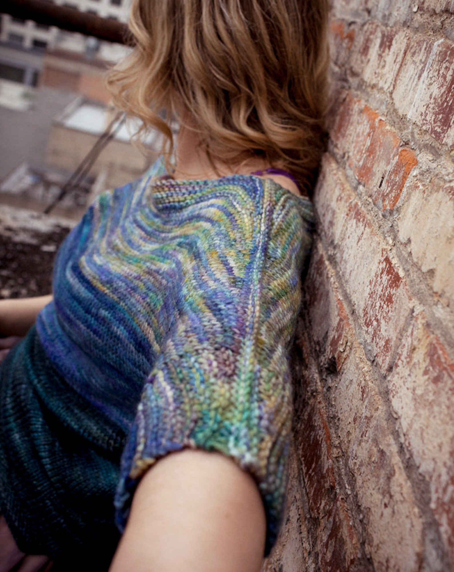 Dolman Tunic Pullover - Hand Knitting Pattern PDF Ombre Slouchy Fit ...