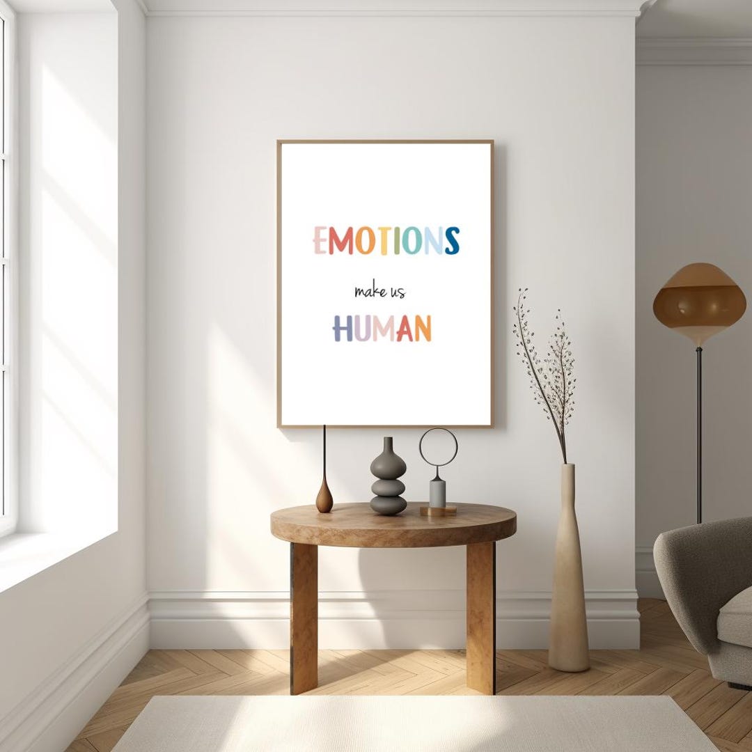 Emotions Make Us Human Poster – Positive Affirmation, Growth Mindset ...