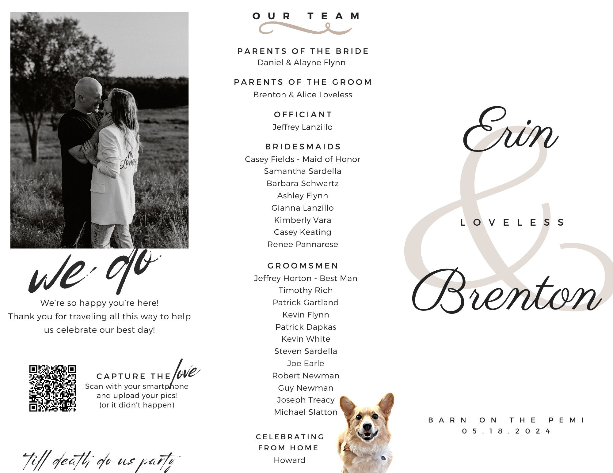 DIGITAL Seating Chart/welcome Brochure - Etsy