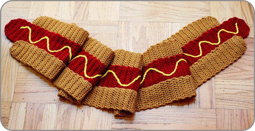 PDF Crochet Pattern - Hot Dog Scarf - Etsy Canada
