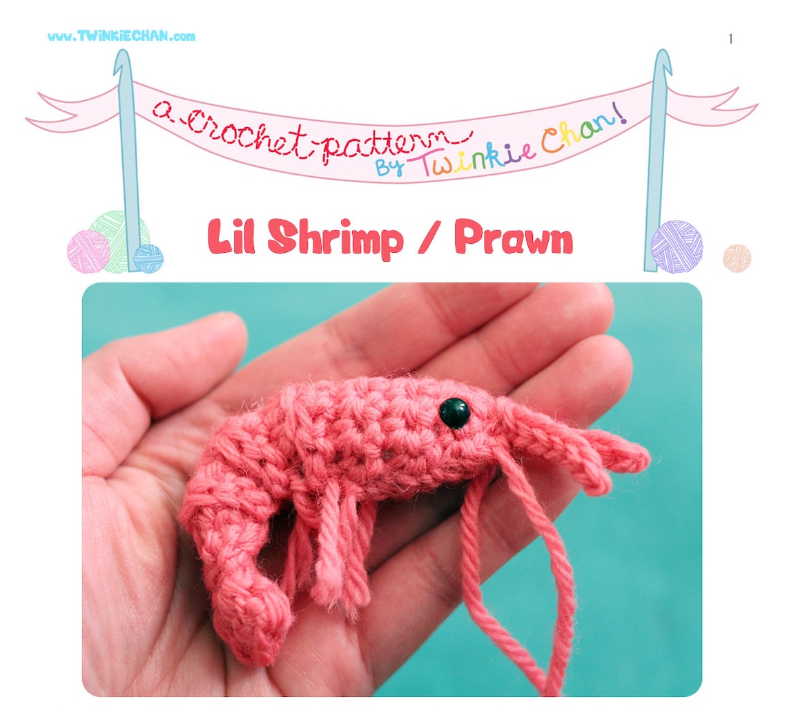 PDF Crochet Pattern Shrimp or Prawn Amigurumi - Etsy