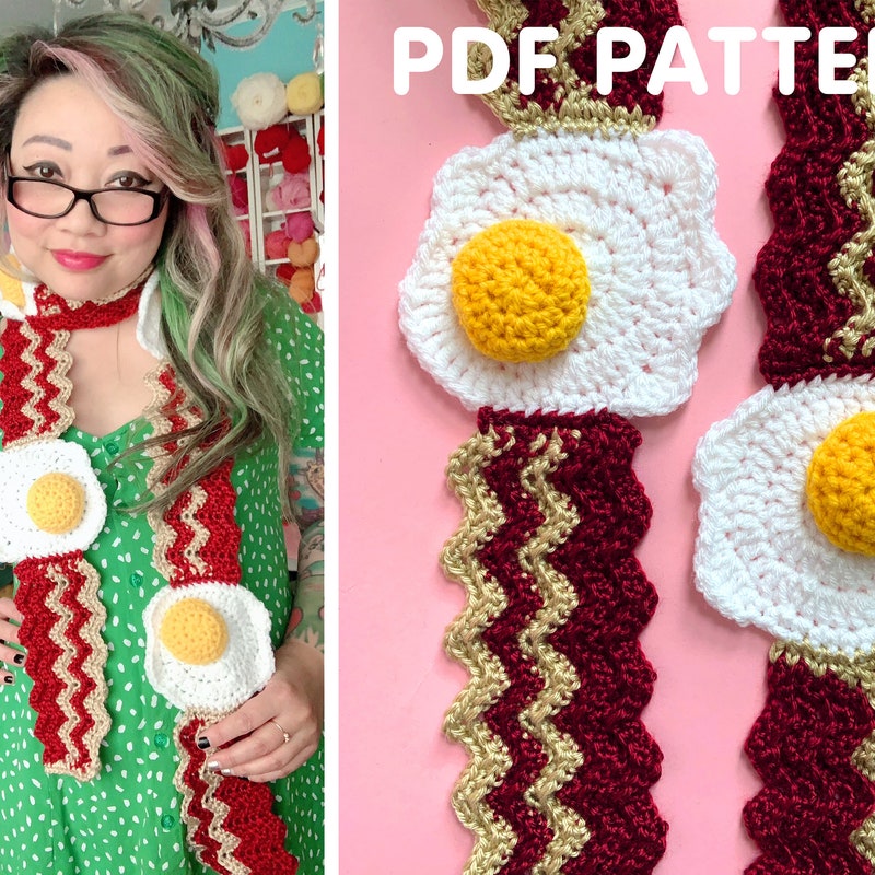 Breakfast Scarf Pattern - Etsy