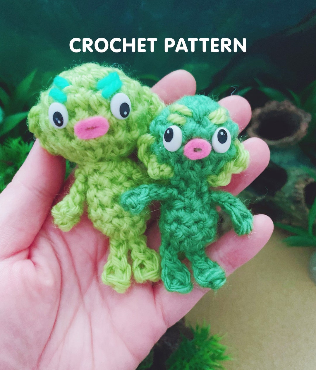 Tiny Creature From the Yarn Lagoon - Crochet Pattern PDF - Amigurumi - Etsy