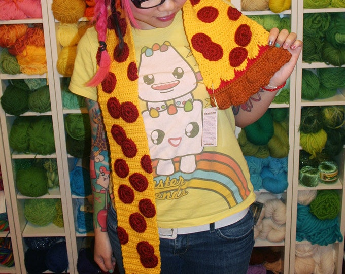 SALE Pepperoni Pizza Scarf Shorter - Etsy