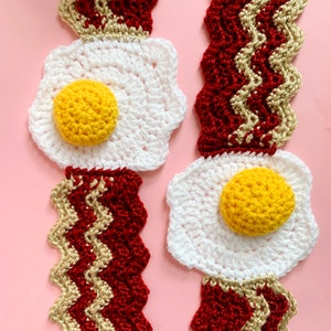 Bacon and Egg Scarf - Crochet Pattern PDF - Etsy