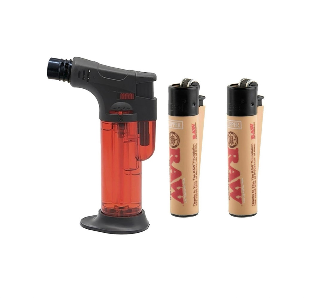 Torch Lighter and 2 RAW Clipper Refillable Mini Lighters - Etsy