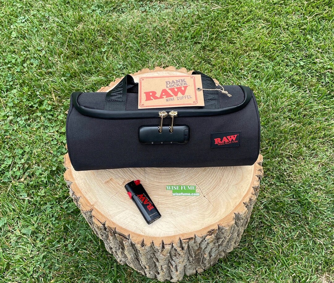 New Raw Black Mini Duffel Bag Dank Lock Water Smell Proof Limited ...