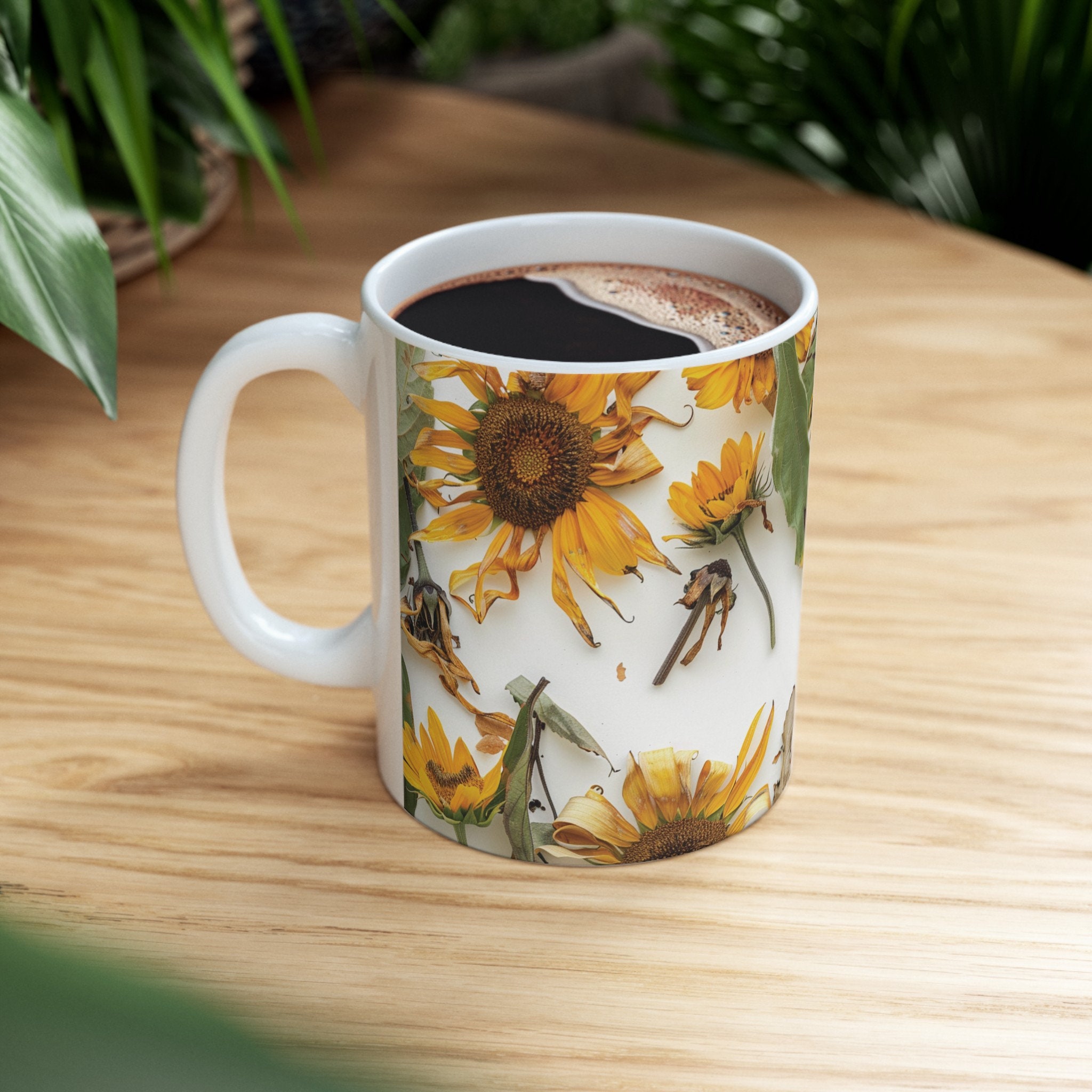 Nature Pressed Flower Mug 11 Oz Flower Lover Mug Wild Flower Mug Gift ...