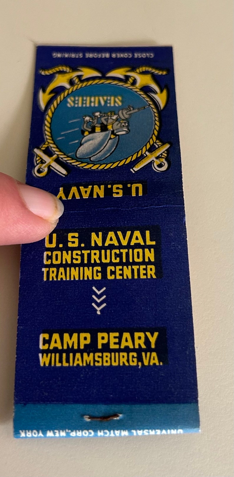 Vintage WWII Era US Navy Seabees Unstruck Matchbooks - Etsy