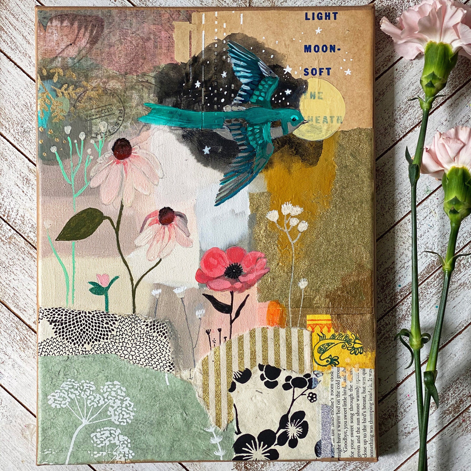 Painting Modern Expressive Flowers - Etsy