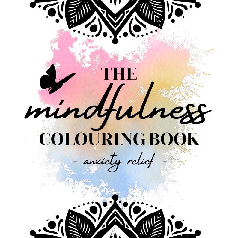 MENTAL HEALTH Colouring Book. Mindfulness | Anxiety Relief | Instant ...