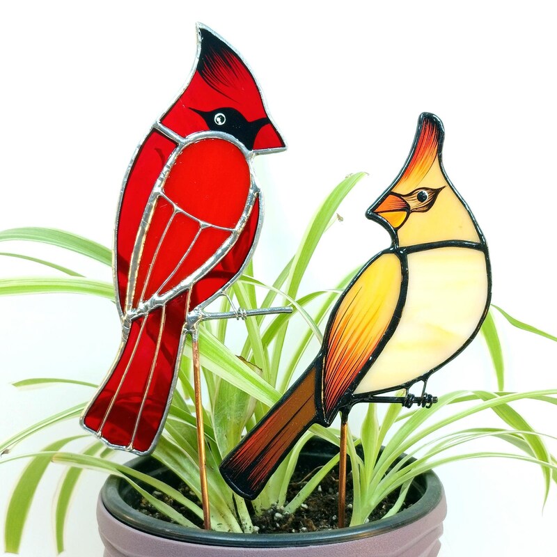 Stain Glass Cardinal - Etsy