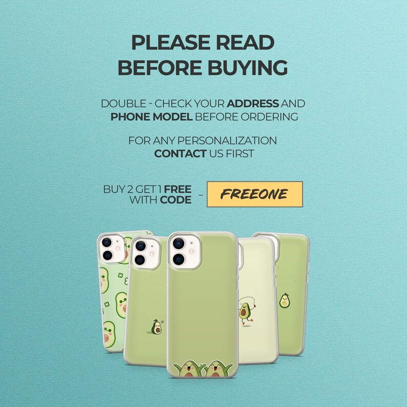 Cute Avocados Phone Case Cute Funny Cover Fit for iPhone 15 Promax ...