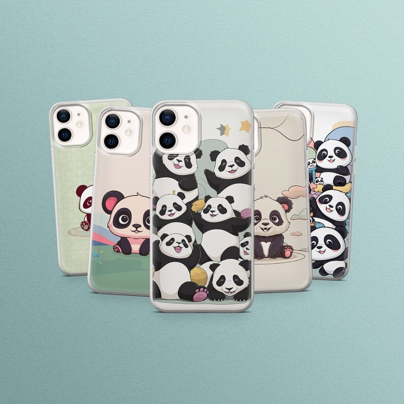 Cute Kawaii Panda Phone Case Lovely Cover Fit for iPhone 15 Promax ...